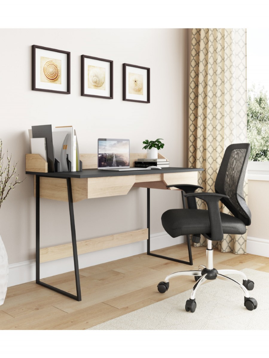 Enclosed Computer Desk Oak